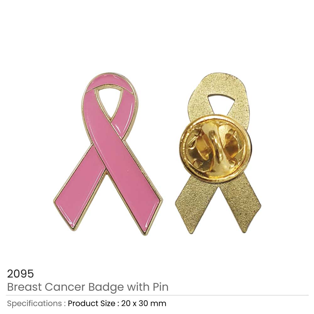 Breast Cancer Awareness Badges | Promotional Gifts Suppliers